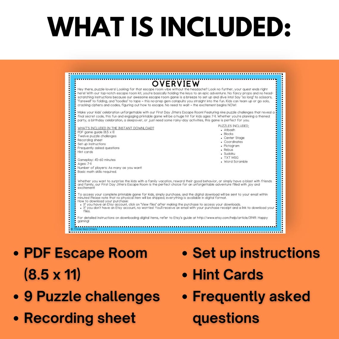 Back to School Escape Game First Day Jitters Party Game 9 Puzzle ...