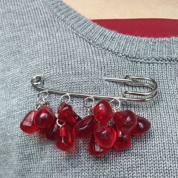 Pomegranate Brooch - Etsy