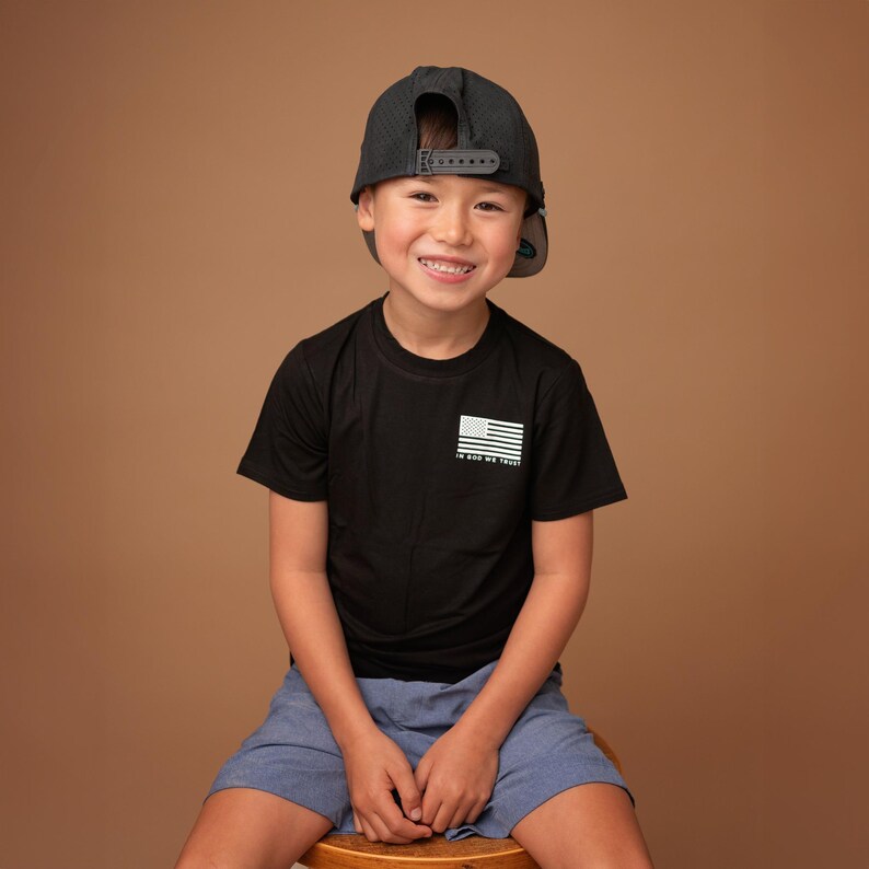 Kids' American Flag Bamboo T-shirt: Patriotic USA Apparel - Etsy
