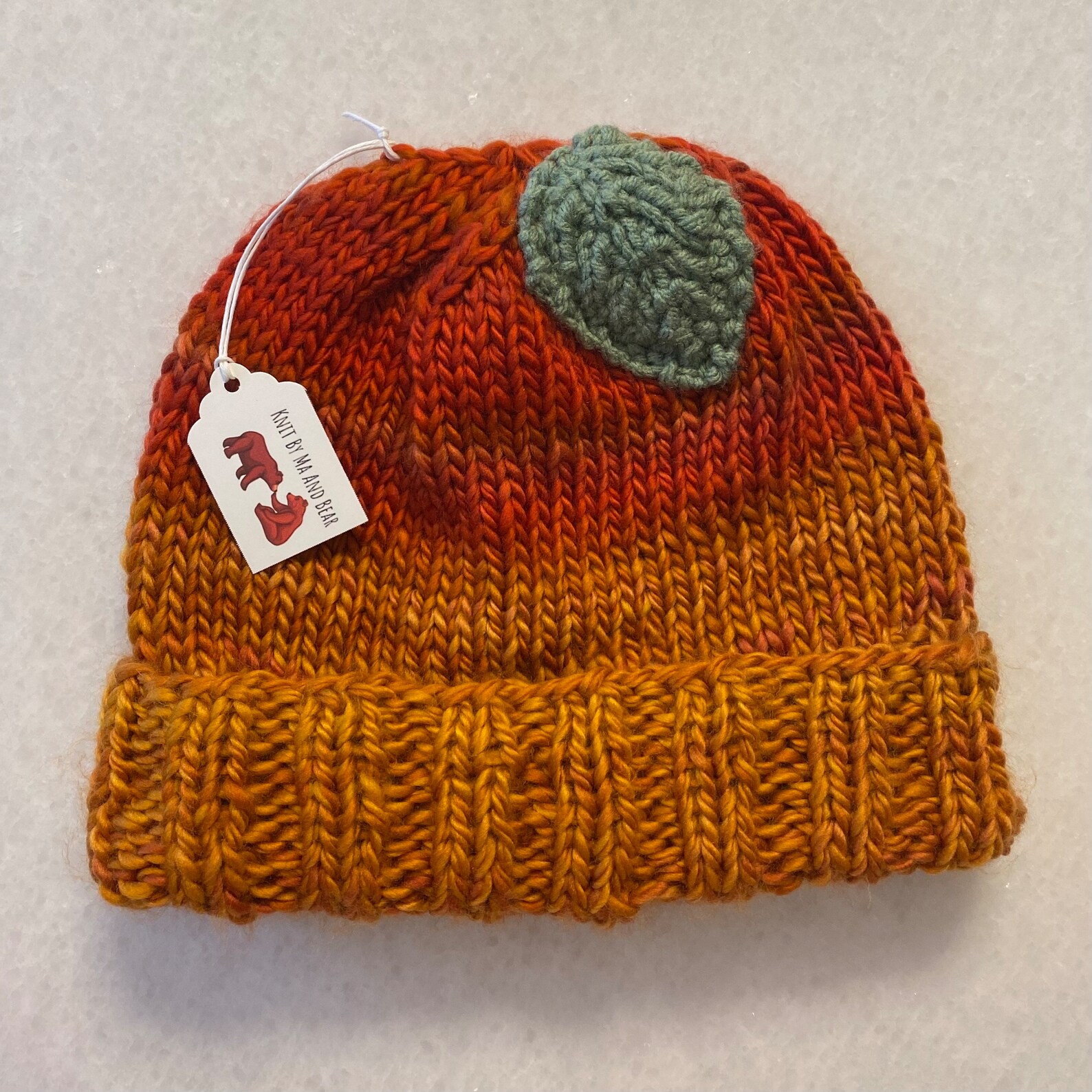 Lemon and Mango Hand Knit Baby Hat and Booties; Cap, Beanie; Crib Shoes ...