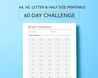 60 Day Habit Tracker - Etsy