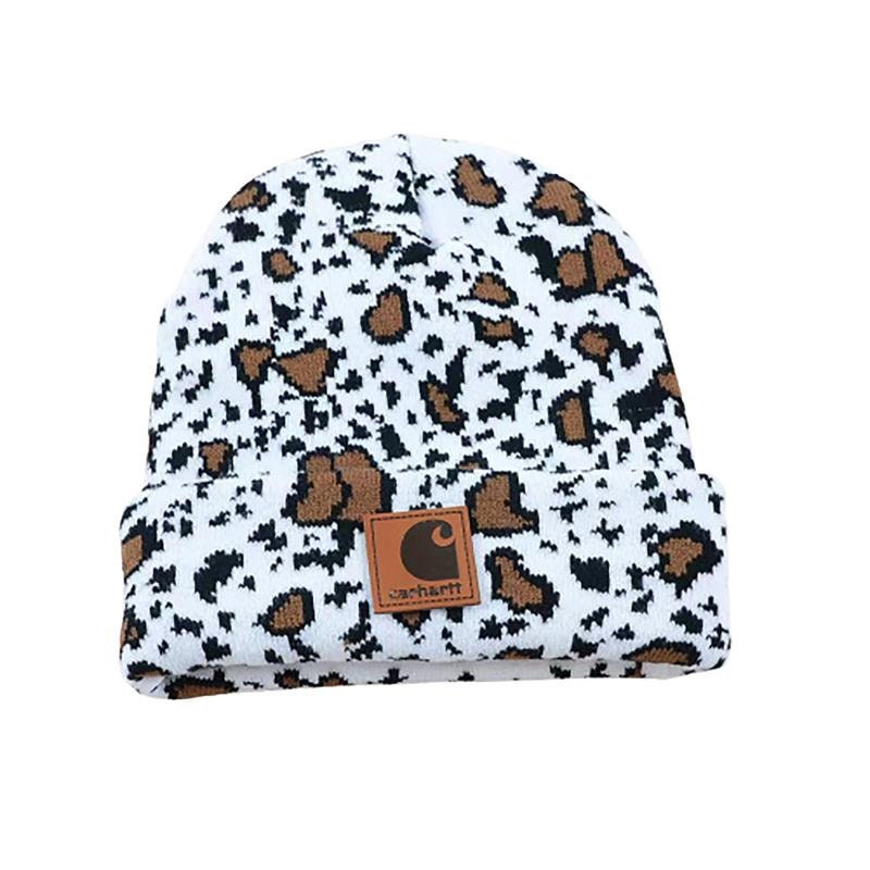Cow Print Beanie Hats for Women Men Warm Knithat Animal Print Beanies ...
