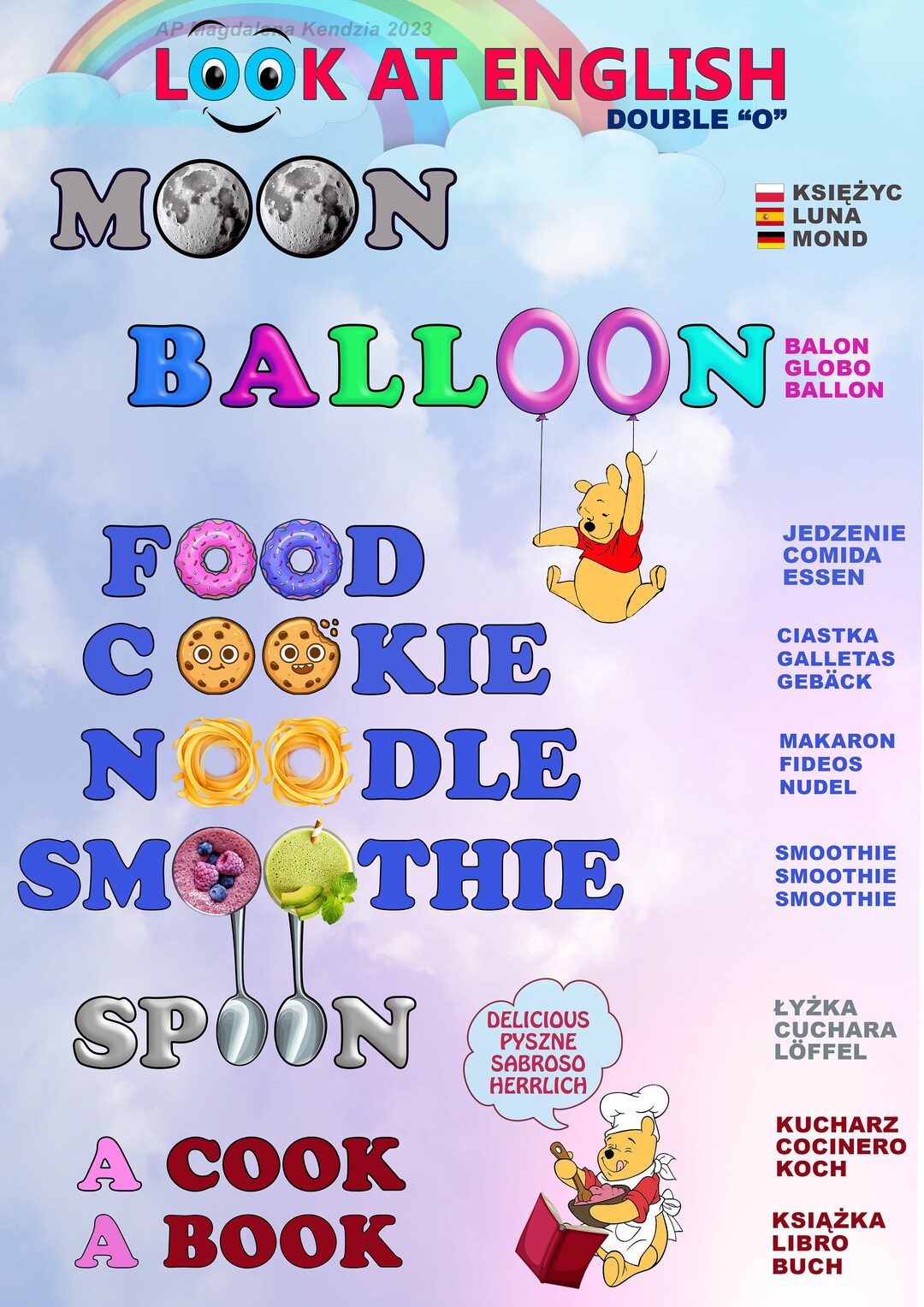 English Language Learning English Words for Kids Ingles - Etsy