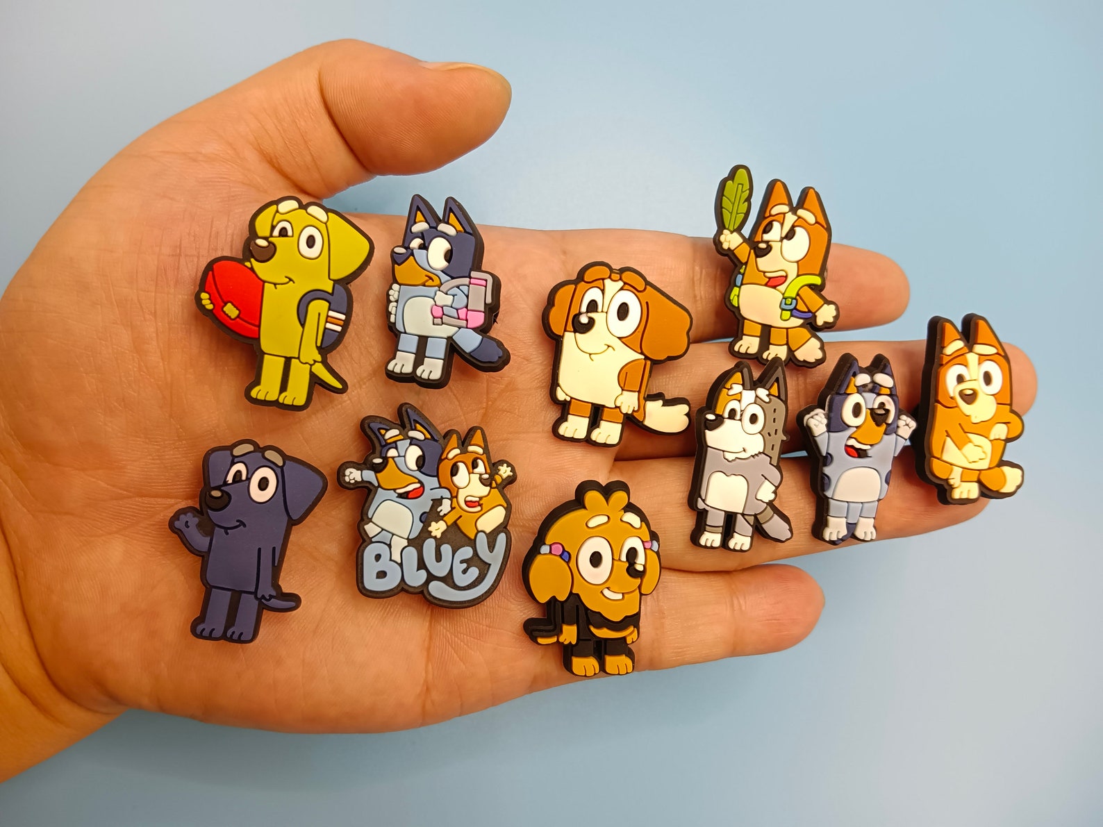 A Set of 10pcs Cute Dogs Croc Charmsbluey Dog With Friends Crocs ...