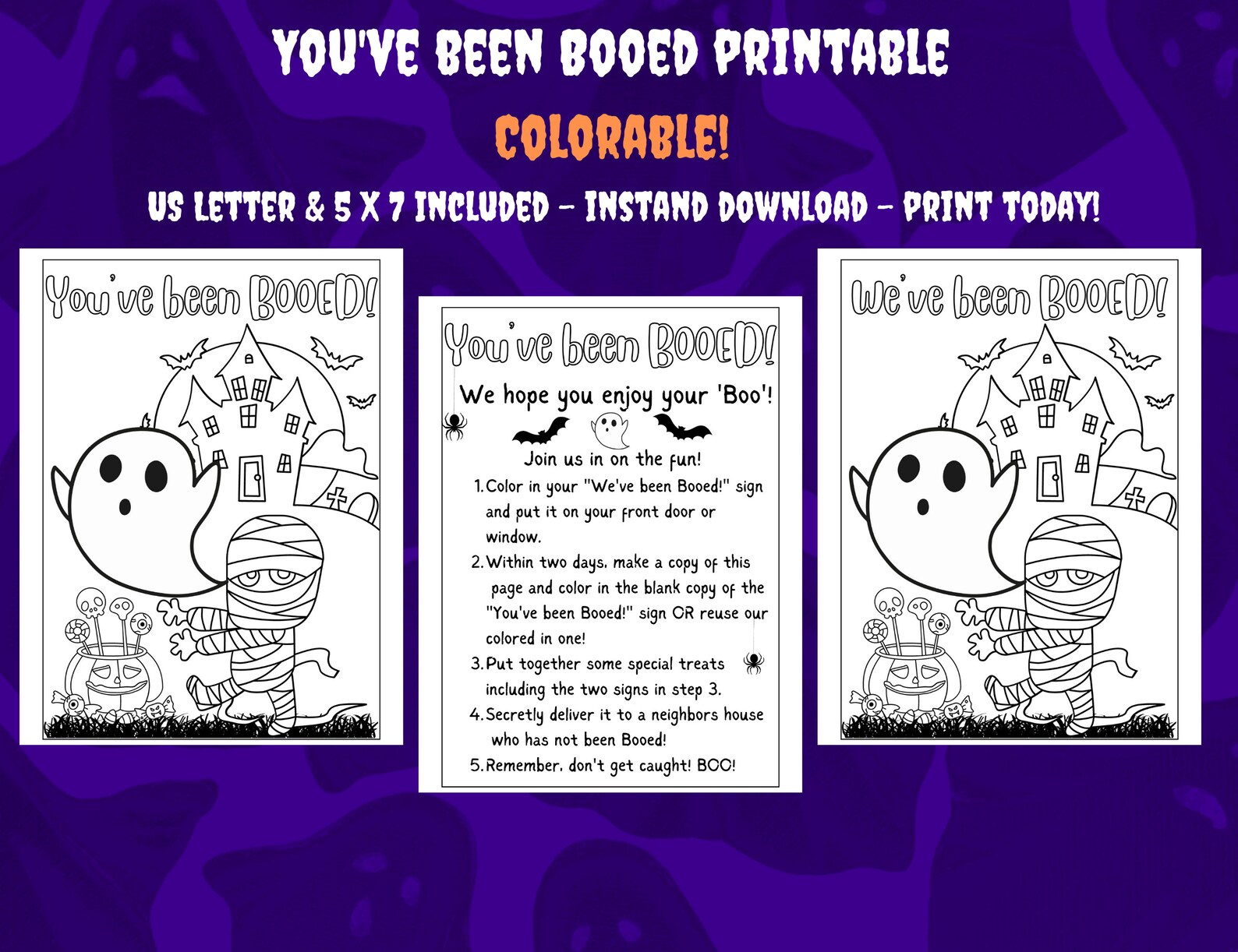 You've Been Booed Printable, We've Been Booed Printable, Coloring Pages ...
