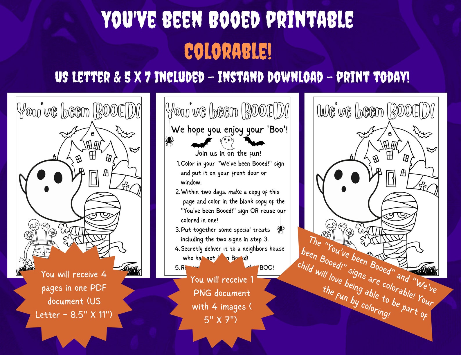 You've Been Booed Printable, We've Been Booed Printable, Coloring Pages ...