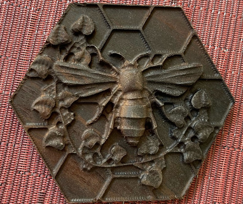 Bee Decor Wall Art W/3d Bee Carving - Etsy