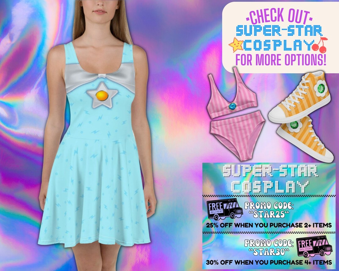 ROSIE BLUE PRINCESS Cosplay Costume, Skater Dress, Easy Cosplay Idea ...