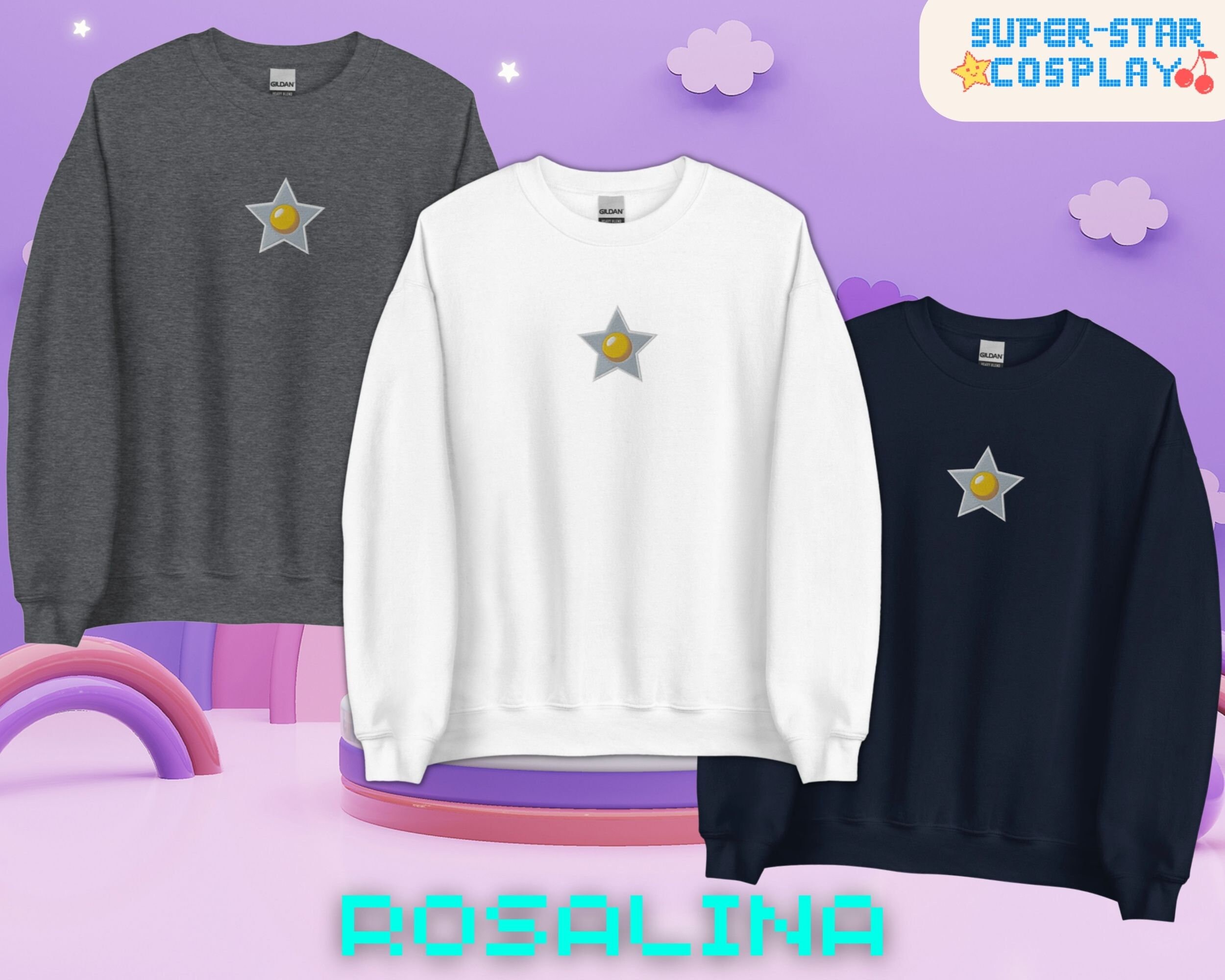 ROSALINA SWEATSHIRT, Cosplay Sweater, Star Gem, EMBROIDERED, Princess ...