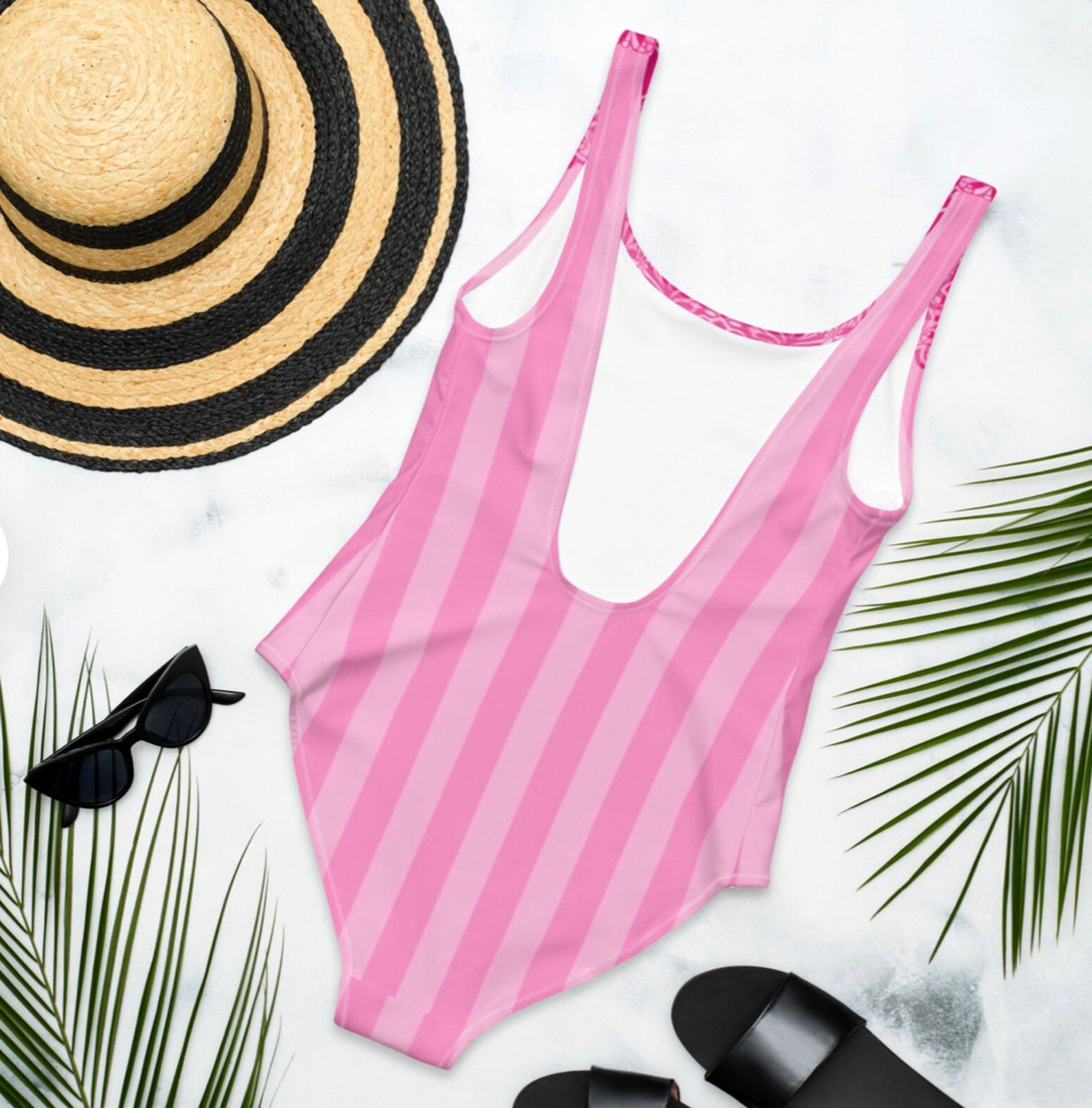 PEACH SWIMSUIT, One-piece Swimsuit for Women, Pink Princess Swimming ...