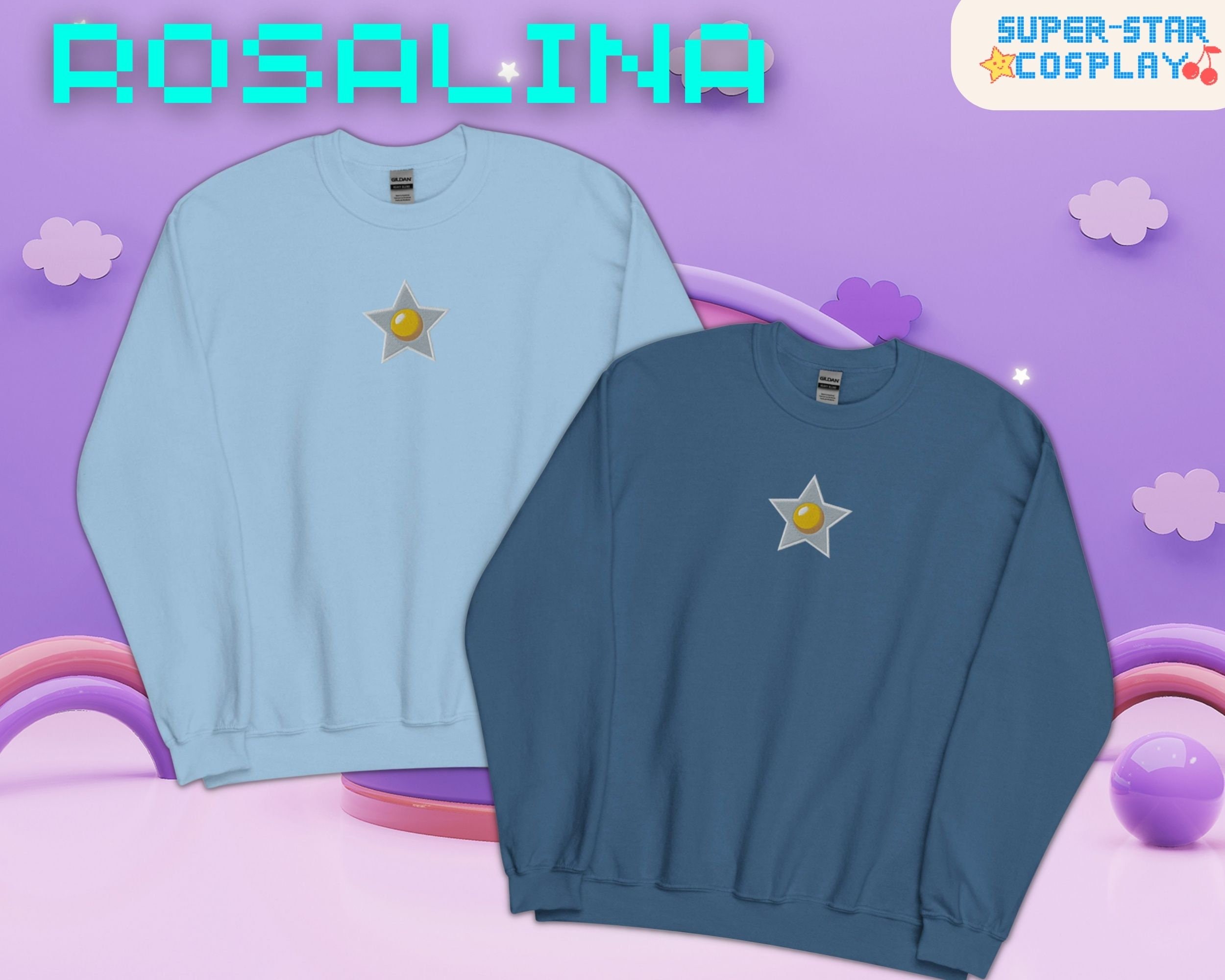 ROSALINA SWEATSHIRT, Cosplay Sweater, Star Gem, EMBROIDERED, Princess ...