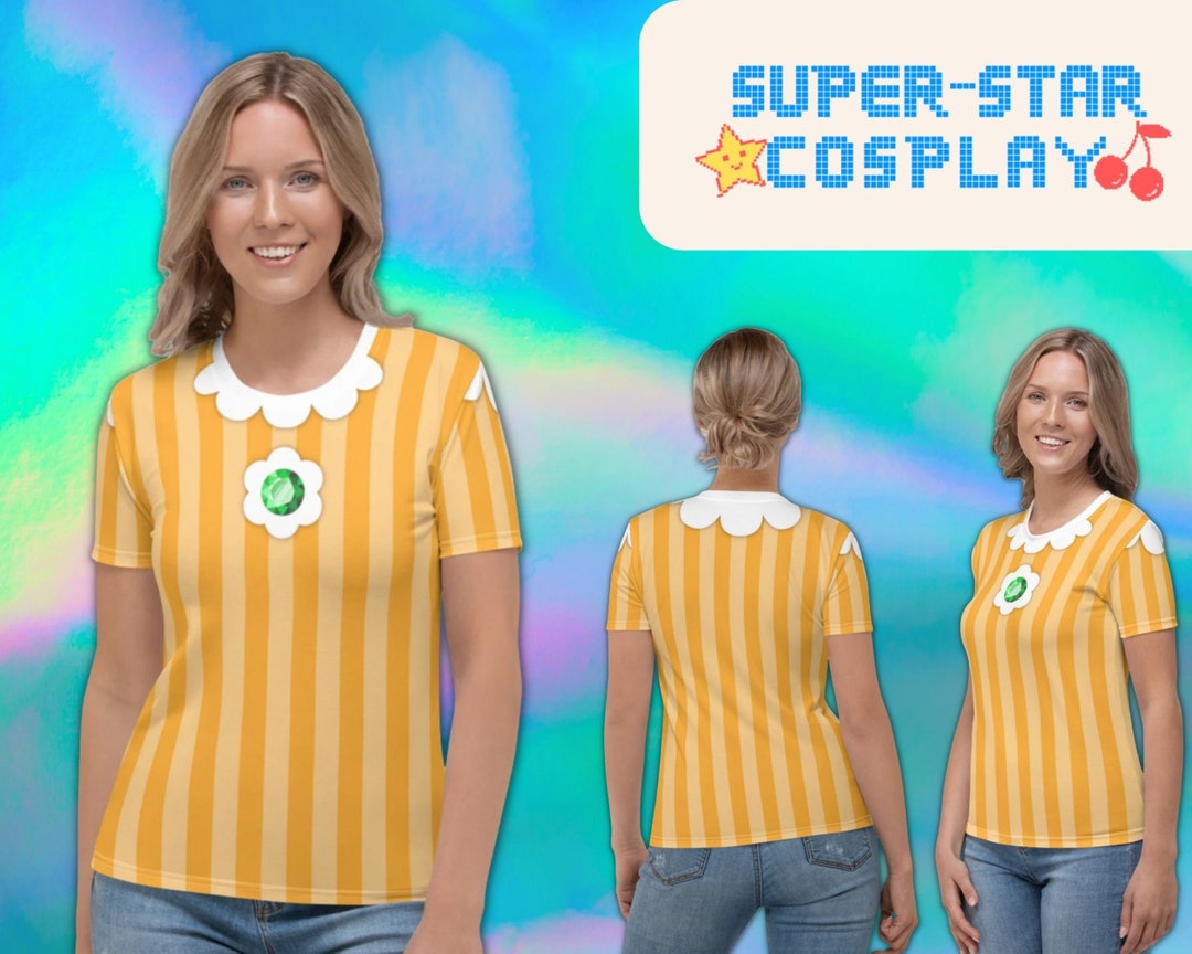 Women's DAISY COSPLAY T-SHIRT, Orange Princess for Adults, Easy Cosplay ...