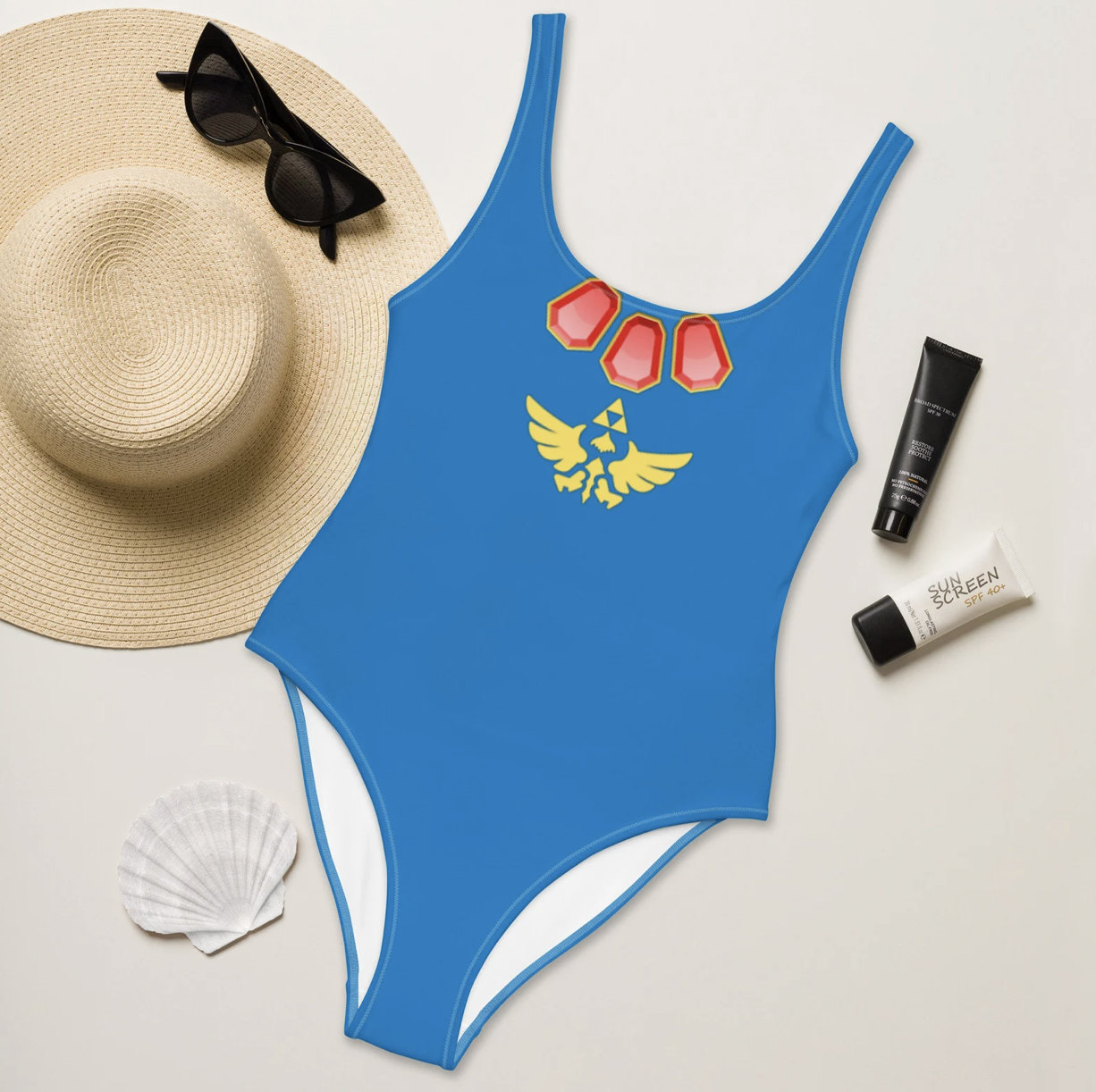 ZELDA COSPLAY COSTUME, One-piece Swimsuit, Princess Elf Swimming ...