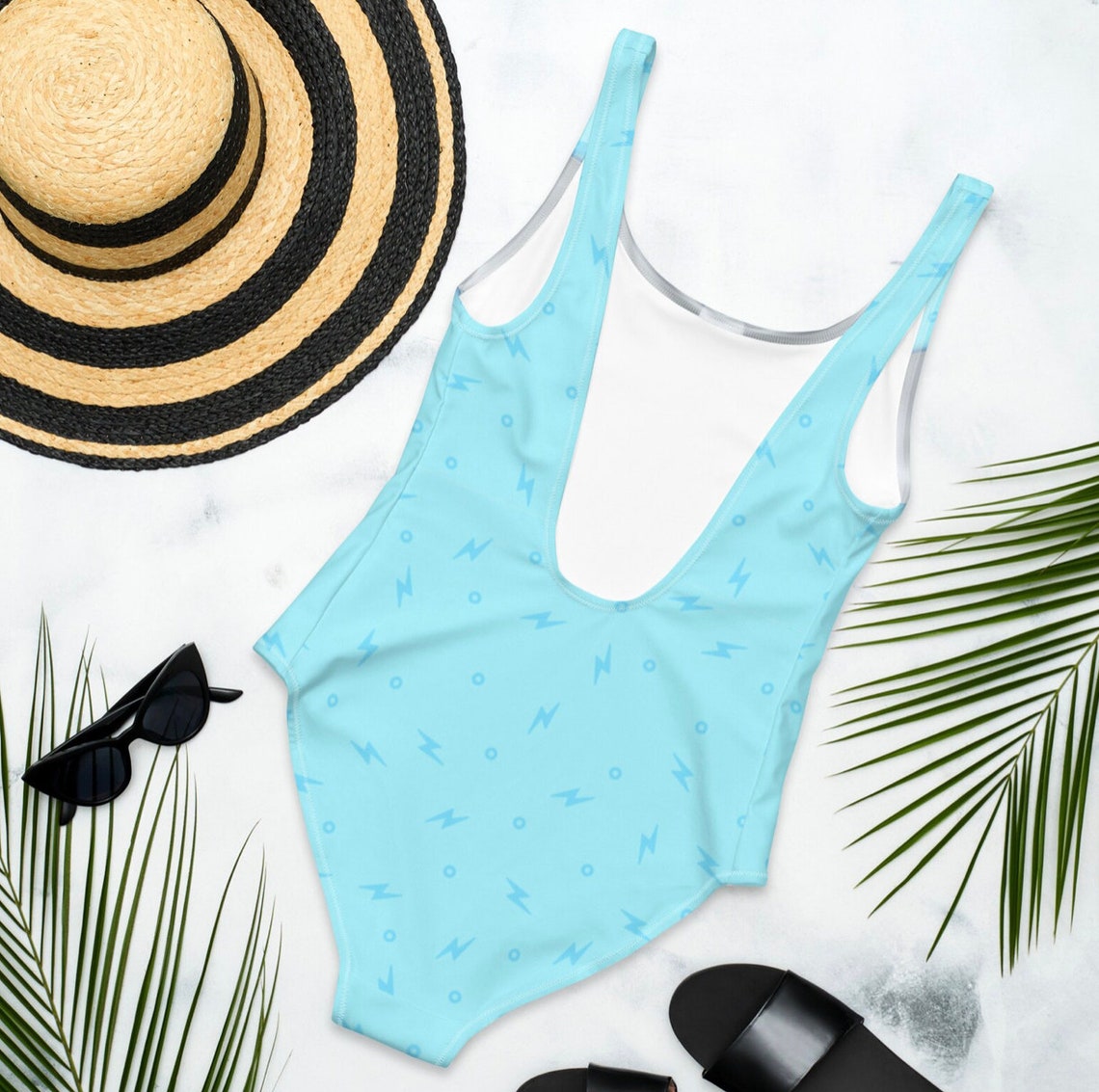 ROSALINA SWIMSUIT, One-piece Swimsuit for Women, Blue Princess Swimming ...