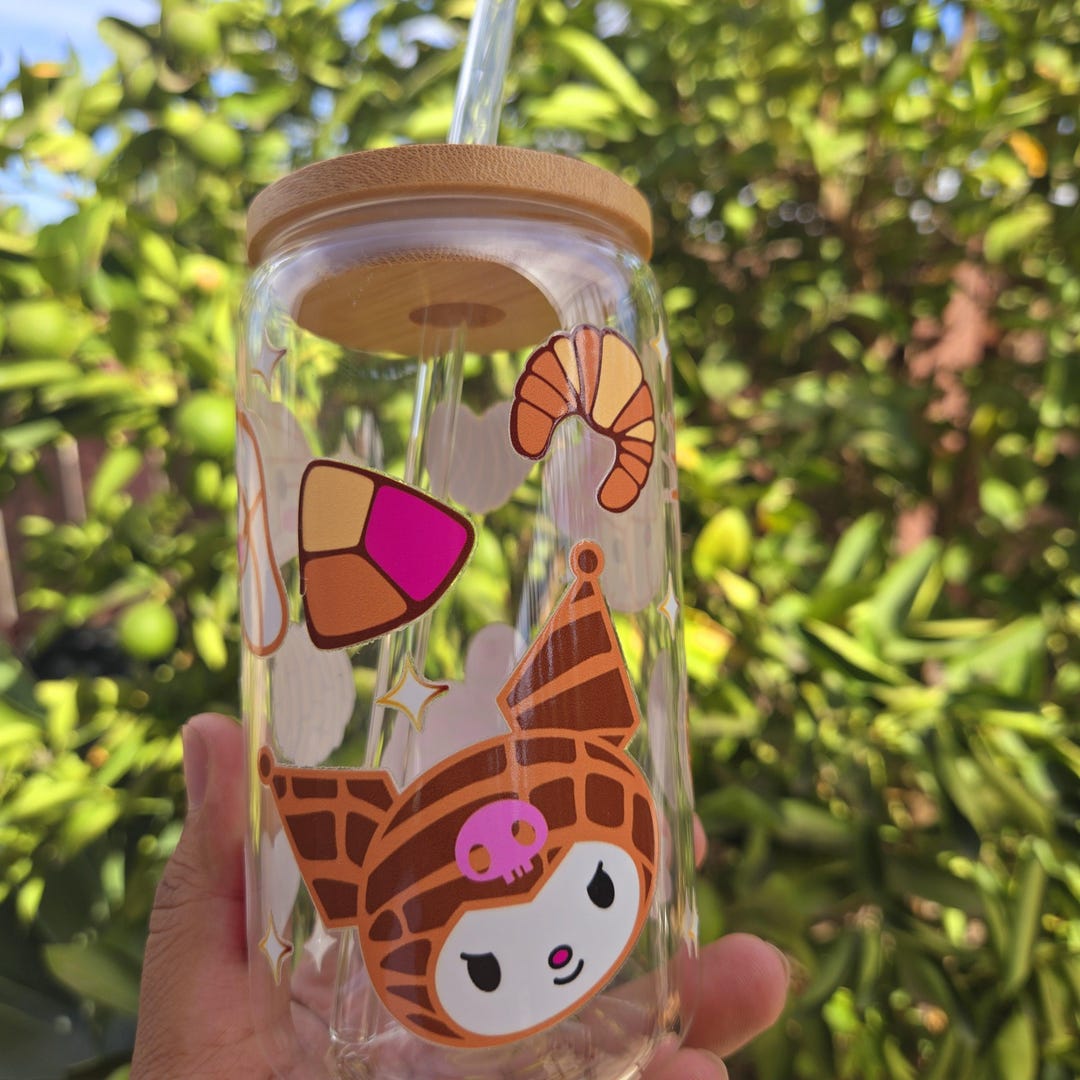 Hello Kitty and Friends Conchas Inspired 16oz Glass Cup - Etsy