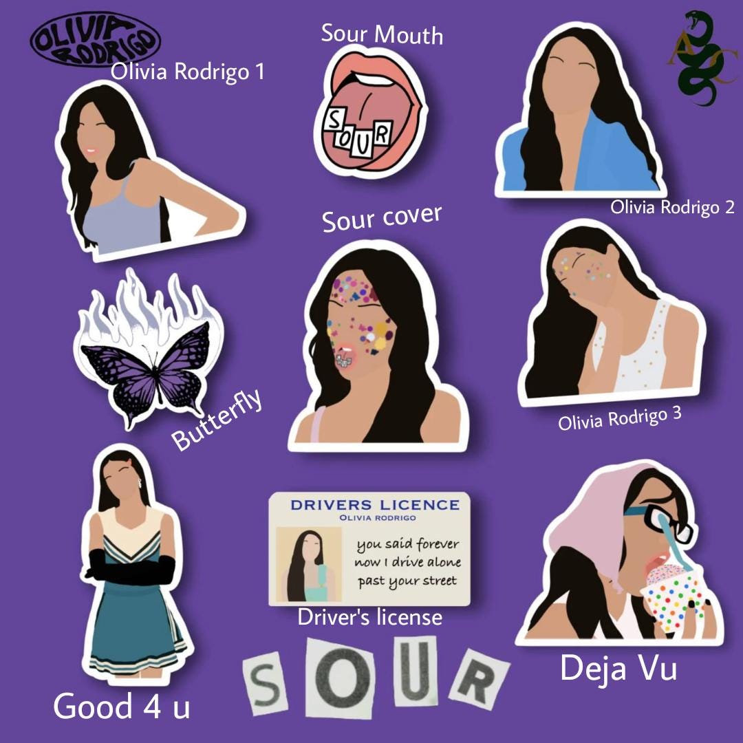 Olivia Rodrigo Sour Inspired Stickers - Etsy