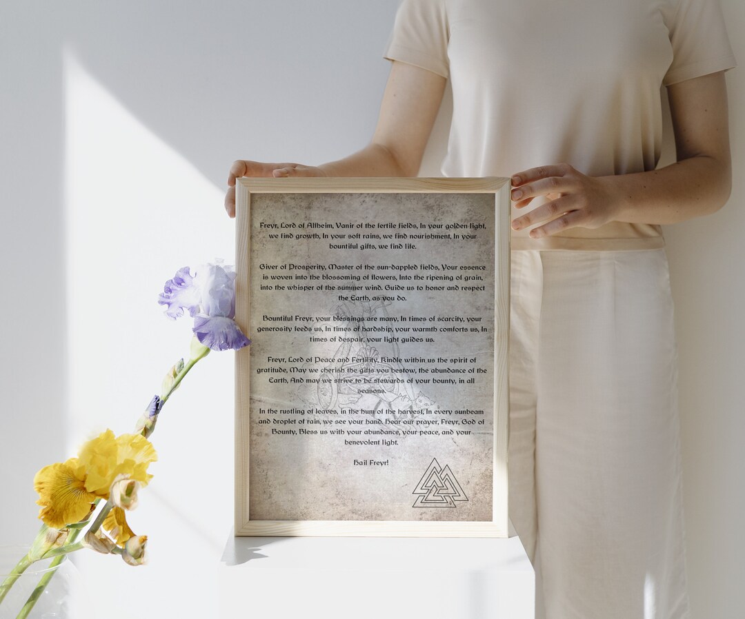 Prayer to Freyr Digital Download Print - Etsy
