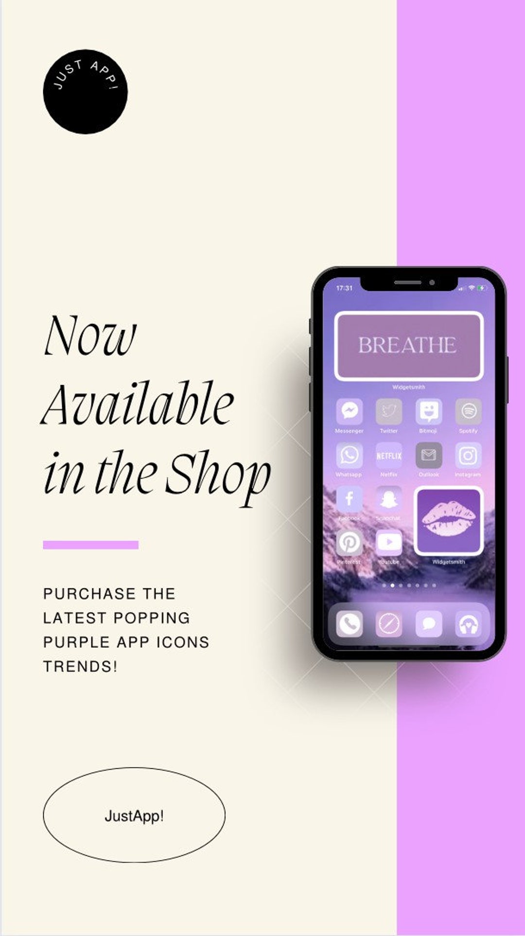 Purple Popping App Icons! - Etsy