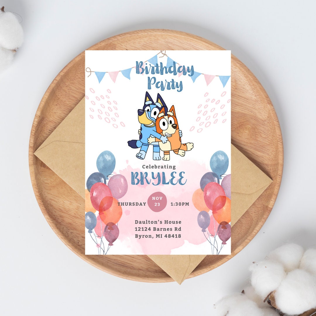 Bluey Birthday Invitation Instant Download Digital Invite This Episode ...