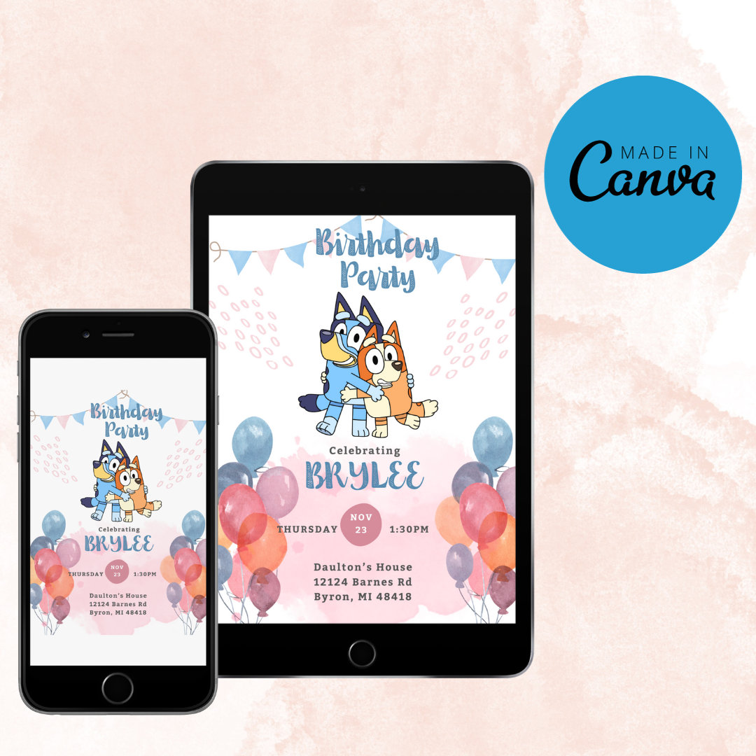 Bluey Birthday Invitation Instant Download Digital Invite This Episode ...