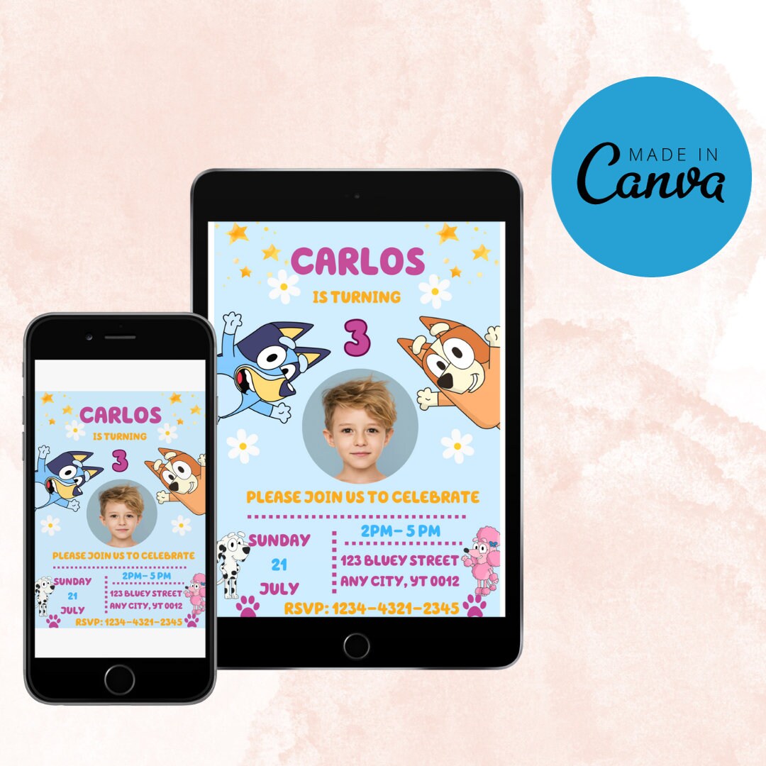 Boys Birthday Invitation Template, Boys Birthday Party Invites, Boys ...