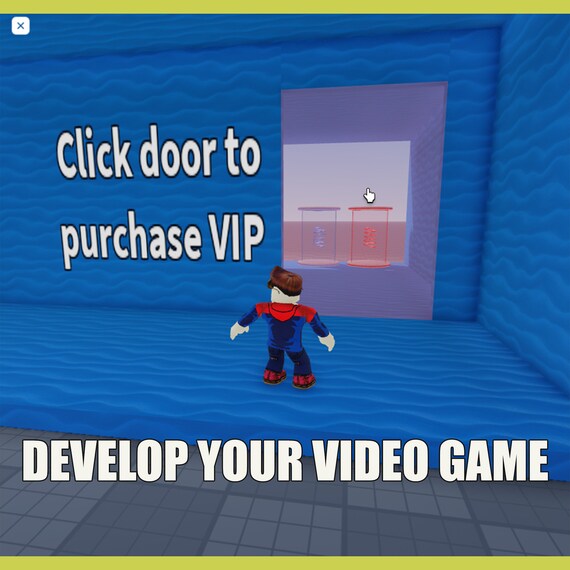 VIP Door Script for Roblox Video Game Template Roblox Studio - Etsy