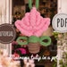 PDF Tutorial of Macrame Tulip in a Pot for Beginners, Macrame Flower DIY, Car Charm Decor ...