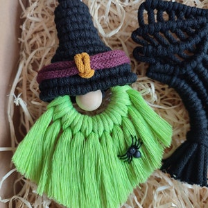 Macrame Halloween Ornament Set/ Halloween Decor/handmade Spooky ...