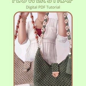 PDF Tutorial of Macrame Flower Strap Bag/macrame Strap Diy/macrame Flower Step by Step/flower ...