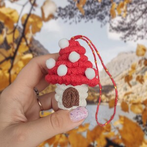 PDF Tutorial of Macrame Toadstool House for Beginners, Mushroom DIY, Christmas Tree Ornament ...