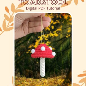 PDF Tutorial of Macrame Toadstool for Beginners / Mushroom DIY / Christmas Tree Ornament ...