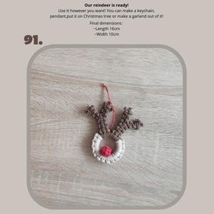 Macrame Reindeer Tutorial: DIY Christmas Ornament (PDF Download) - Etsy