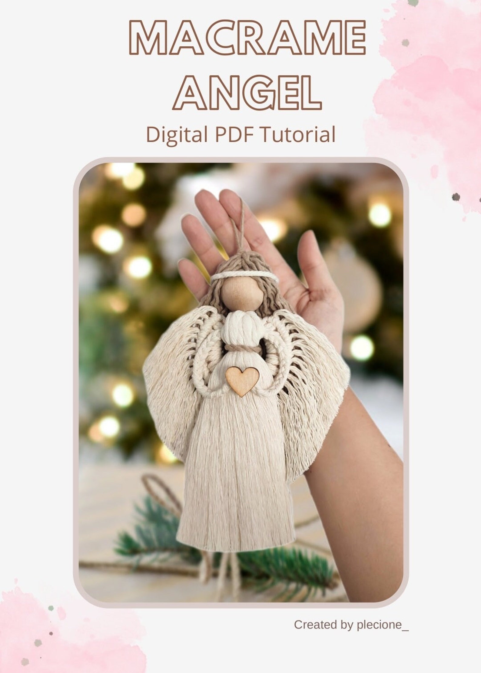 TUTORIAL PDF of Macrame Angel for Begginers /step by Step - Etsy Australia