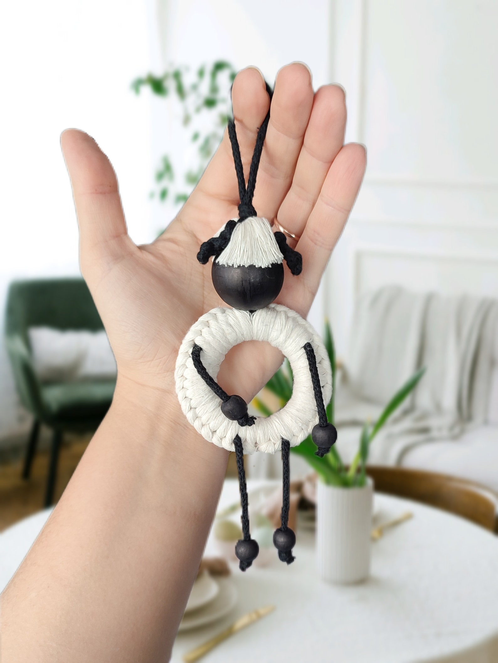 Macrame Sheep PDF Tutorial: DIY Car Charm Decor (digital Pattern) - Etsy
