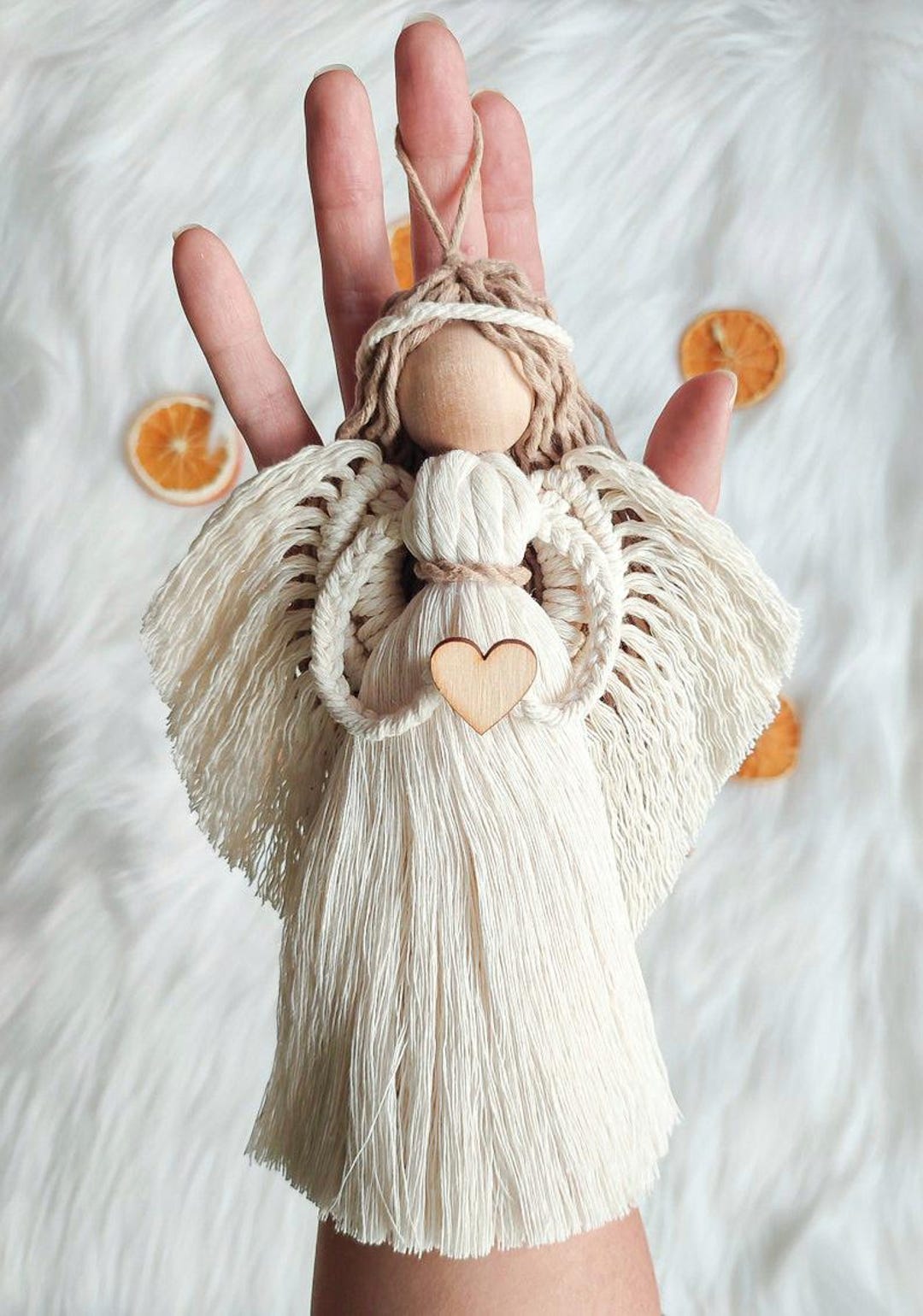 Macrame Angel/baby Shower /macrame Wall Hanging Angel /baby Christening ...