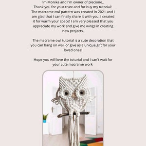 TUTORIAL PDF for Macrame Owl /step by Step Guide / Cute Fun Gift Diy ...