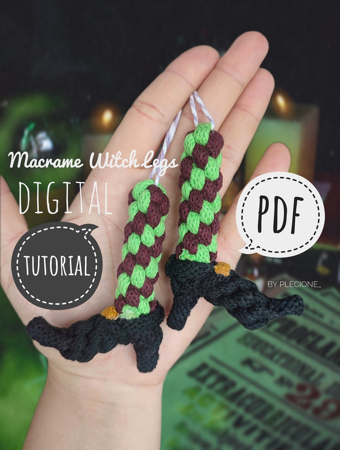 Macrame Witch Legs PDF Tutorial: Halloween DIY Pattern (digital Pattern) - Etsy
