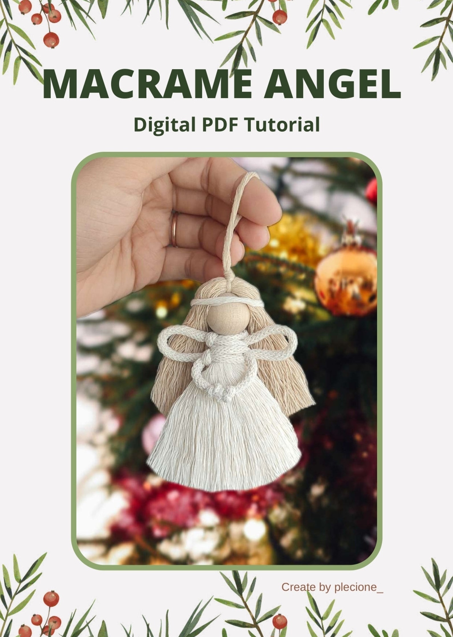 Macrame Angel Tutorial: Step-by-step Guide (PDF Pattern) - Etsy
