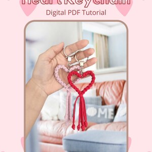Macrame Heart Keychain PDF Tutorial: Beginner DIY Pattern - Etsy