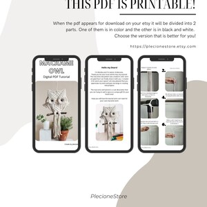 TUTORIAL PDF for Macrame Owl /step by Step Guide / Cute Fun Gift Diy ...