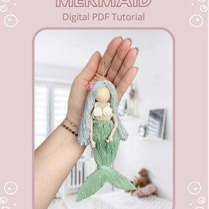 PDF Tutorial of Macrame Mermaid for Beginners/ Mermaid Doll DIY ...