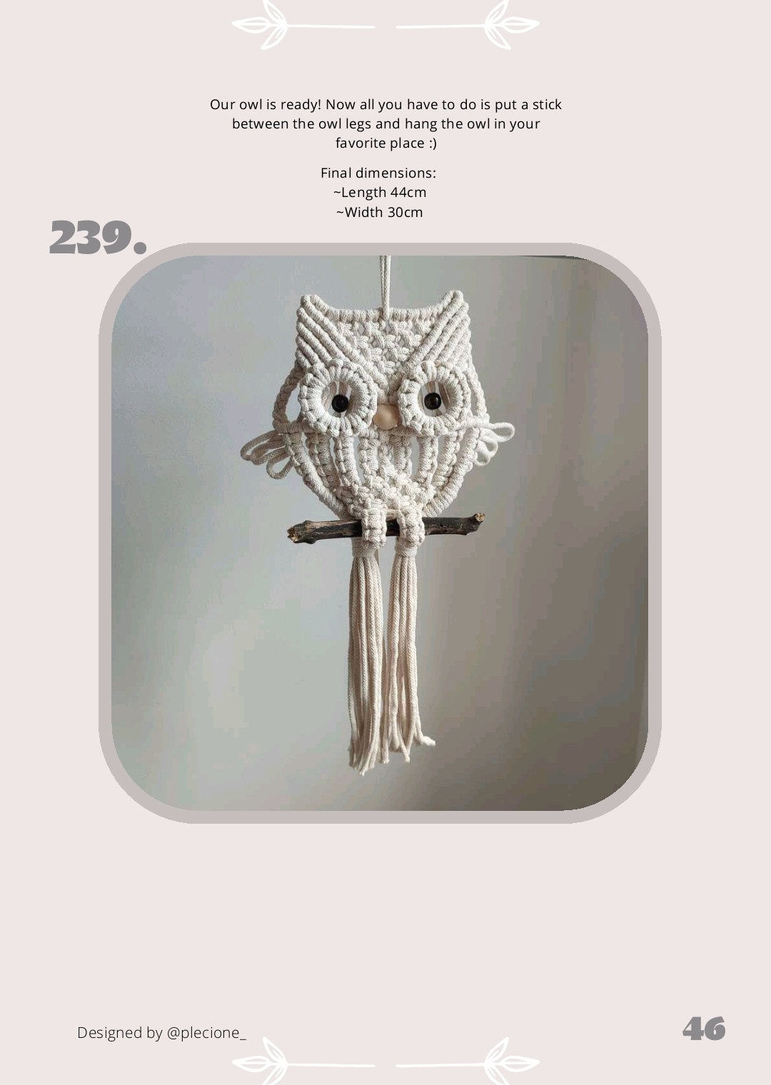 TUTORIAL PDF for Macrame Owl /step by Step Guide / Cute Fun - Etsy