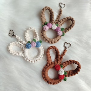 PDF TUTORIAL for Macrame Bunny With Floral Wreath / Macrame Rabbit ...