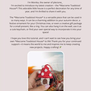 PDF Tutorial of Macrame Toadstool House for Beginners, Mushroom DIY, Christmas Tree Ornament ...