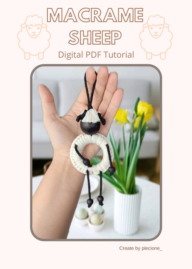 Macrame Sheep PDF Tutorial: DIY Car Charm Decor (digital Pattern) - Etsy