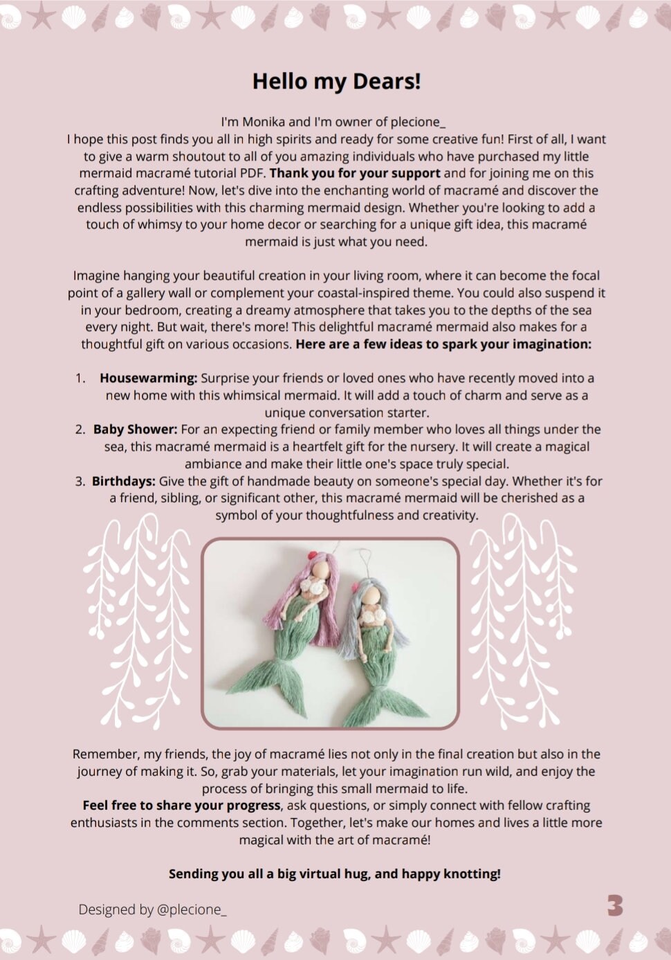 PDF Tutorial of Macrame Mermaid for Beginners / Mermaid Doll - Etsy