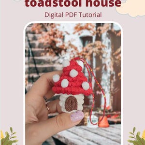 PDF Tutorial of Macrame Toadstool House for Beginners, Mushroom DIY, Christmas Tree Ornament ...