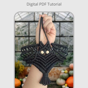 Macrame Bat PDF Tutorial: DIY Halloween Pattern (digital Pattern) - Etsy