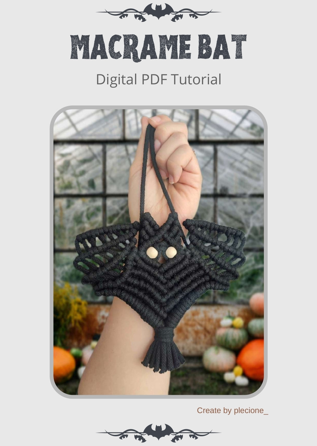 Macrame Bat PDF Tutorial: DIY Halloween Pattern (digital Pattern) - Etsy