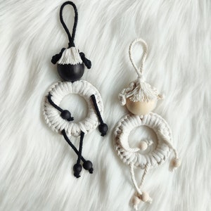 Macrame Sheep PDF Tutorial: DIY Car Charm Decor (digital Pattern) - Etsy